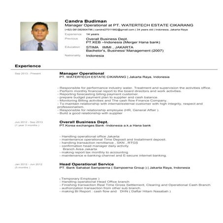Candra budiman (resume) | PDF