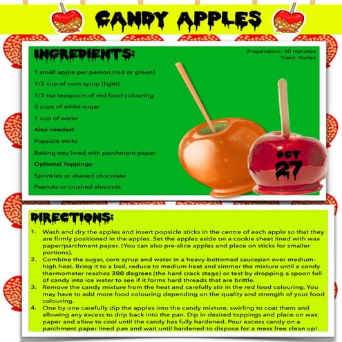 Candy Apple Recipe - Oct 27, 2015 | PDF | Desserts and Baking | Food ...