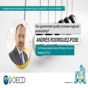 Can government quality increase regional productivity? Andres Rodriguez ...