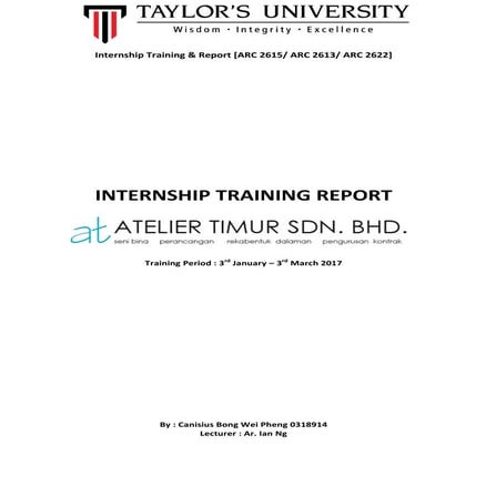 Internship Training report | PDF