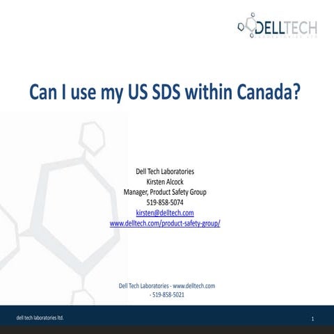 Can I Use My US Safety Data Sheet Within Canada | PPT