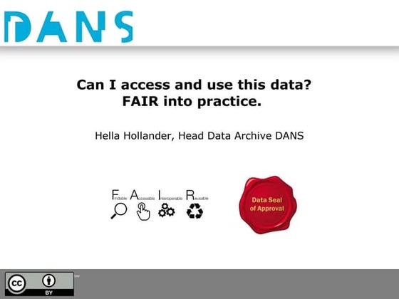Resources for making your data fair - poster | PDF | Technology & Computing