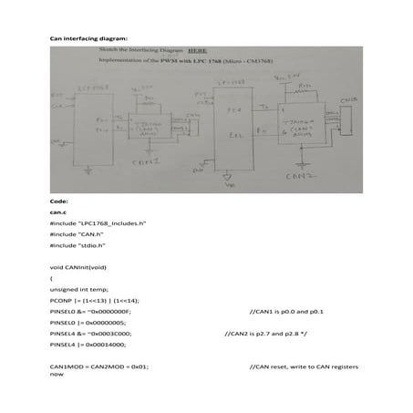 Can Interfacing On Lpc1768 Arm Cortex M3 Based Micro Controller Pdf
