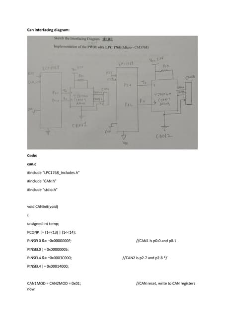Can Interfacing On Lpc1768 Arm Cortex M3 Based Micro Controller Pdf