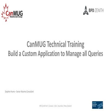 Maximo - Building a Custom Query Management Application | PDF