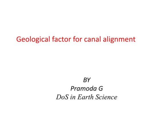 Cross section of the canal, balancing depth and canal fsl | PPTX ...