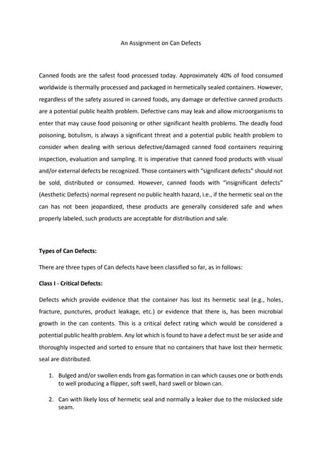 Defect of packaging | PPTX