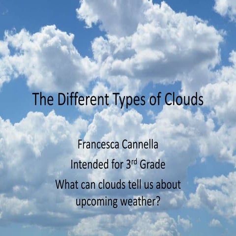 Types of Clouds Technology Performance Task | PPTX