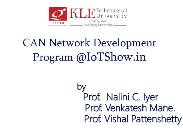 CAN (Controller Area Network) Bus Protocol | PPT