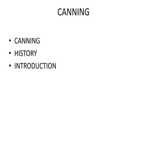 canning process in technology of processed food | PDF