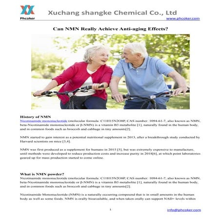 Can nmn really achieve anti aging effects--phcoke | PDF