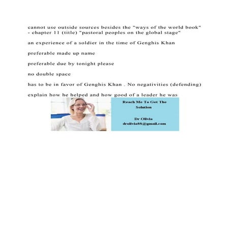 cannot use outside sources besides the ways of the world book - ch | PDF