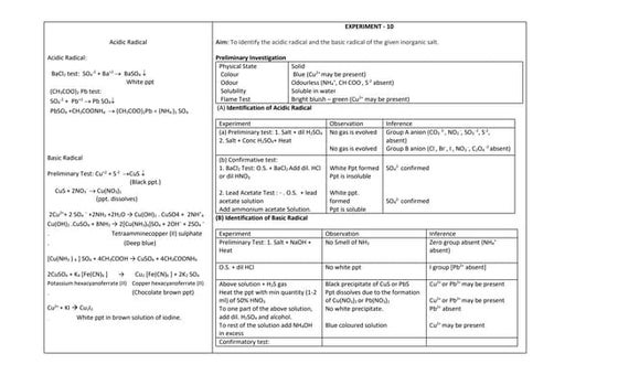Salt Analysis.pdf | Chemistry | Science