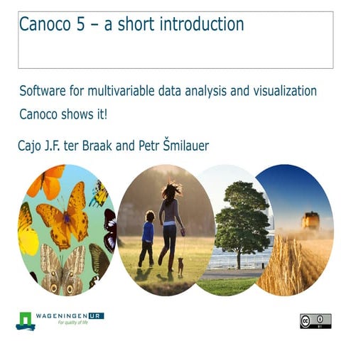 Introduction to Canoco-Software for multivariate data analysis | PPTX