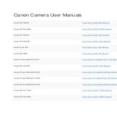 Canon Camera Models & User Manuals | PDF