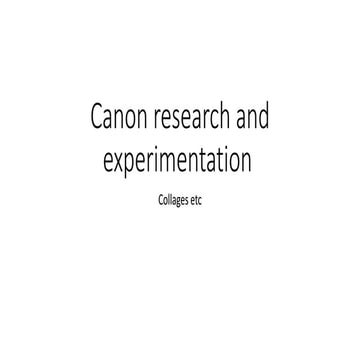 Canon "Journey" Research | PPTX