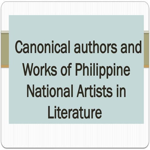CANONICAL AUTHORS ON 21ST CENTURY LITERATURE.pptx