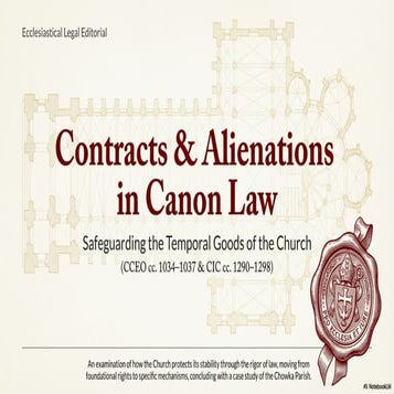 Contracts Especially Alienation - Temporal Goods of the Church | PDF