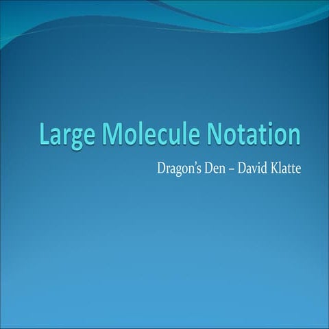 Canonical Models for Large Molecules | PPT