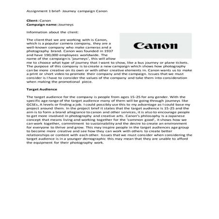 Canon project | PDF