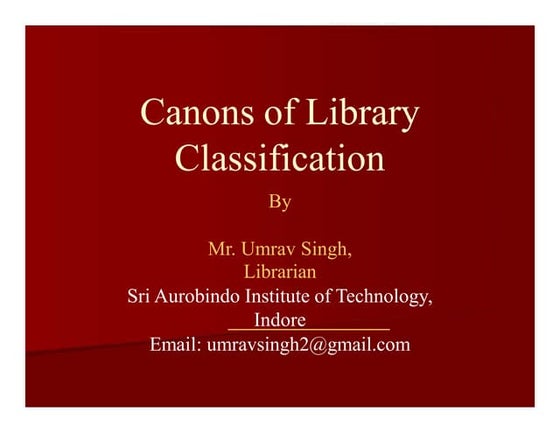 Introduction to library science | PPT
