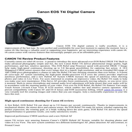 Canon new Presentation for Advertisment | PPT