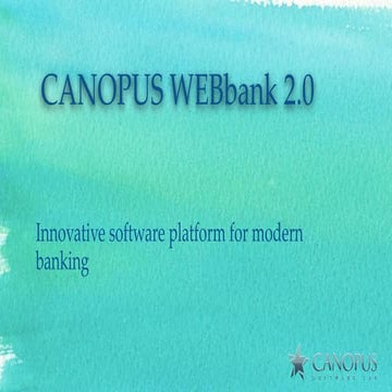 Canopus web bank | PDF | Credit Cards | Personal Debt