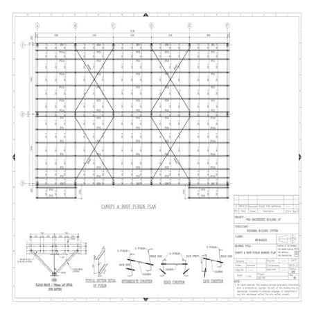 Canopy & roof purlin marking plan | PDF