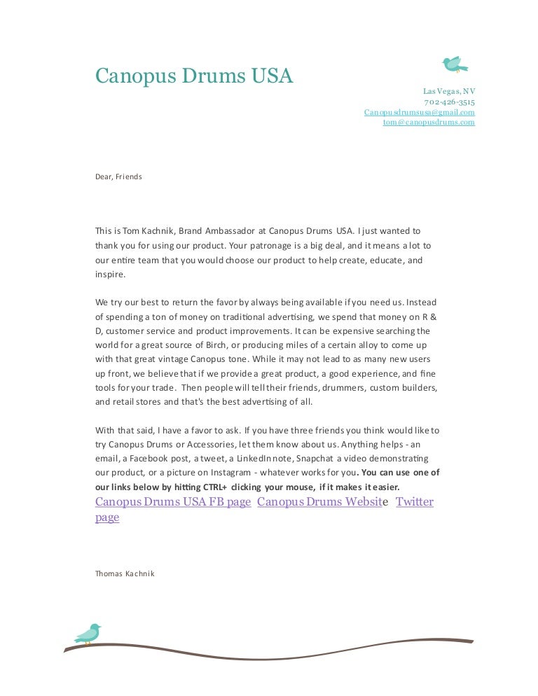 Letter To Fans letter-to-fans