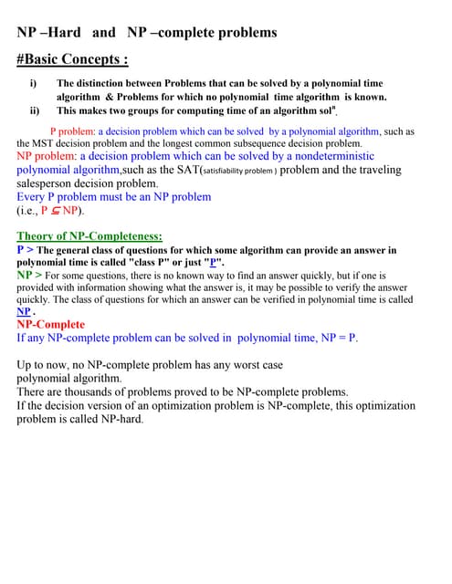 UNIT-V.pdf daa unit material 5 th unit ppt | PDF