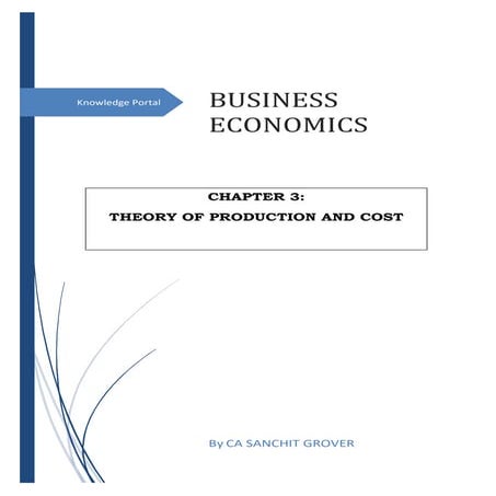 CA NOTES ON THEORY OF PRODUCTION AND COST | PDF