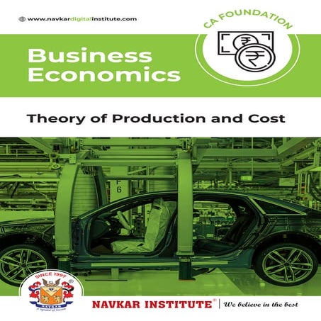 CA NOTES ON THEORY OF PRODUCTION AND COST IN BUSINESS ECONOMICS | PDF