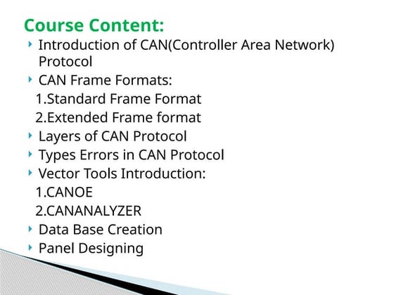 Controller Area Network(CAN) | PPT