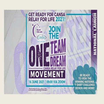 CANSA Relay For Life Launch 2021 - Relay Advisory Team | PPT