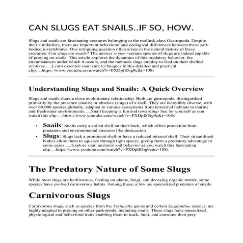 WHAT DO SNAILS ABSORB. HOW DO THEY ABSORB IT. | DOCX