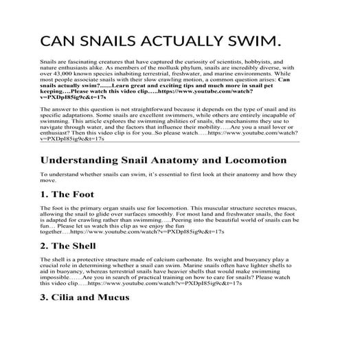 DO SNAILS CRAWL OR SLITHER.EXPLAIN WITH EVIDENCE. | DOCX
