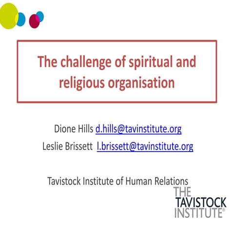 The challenge of spiritual and religious organisation | PDF | Non ...