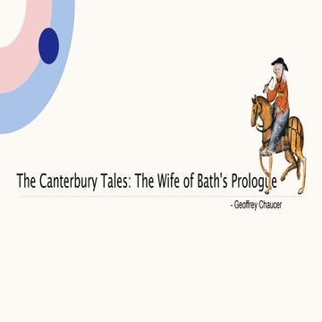 canterbury tale. the wife of bath prologue | PPTX