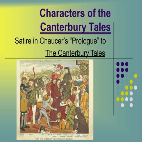 Pilgrim Chart - General Prologue.pptxChaucer's Canterbury Tales | PPTX