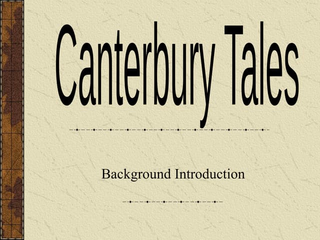 Art of characterization of Canterbury Tales | PDF