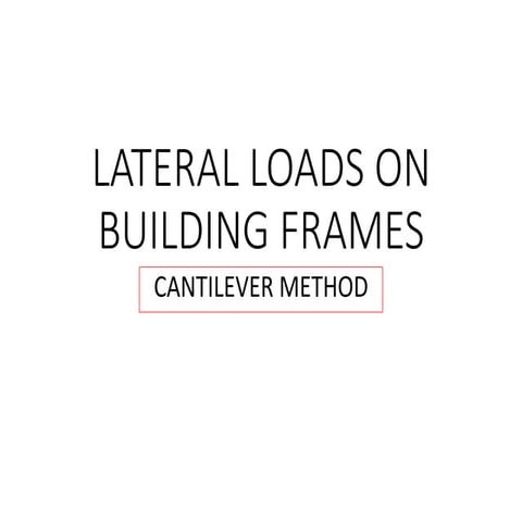 Portal and Cantilever Beam Method | PDF