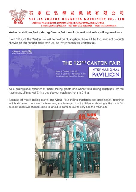 maize milling machine | PDF