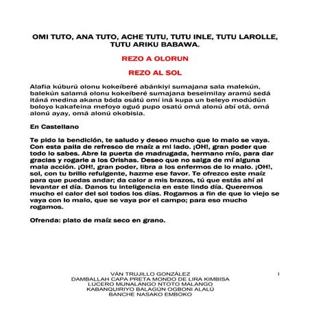 Cantos congos del palo monte | PDF