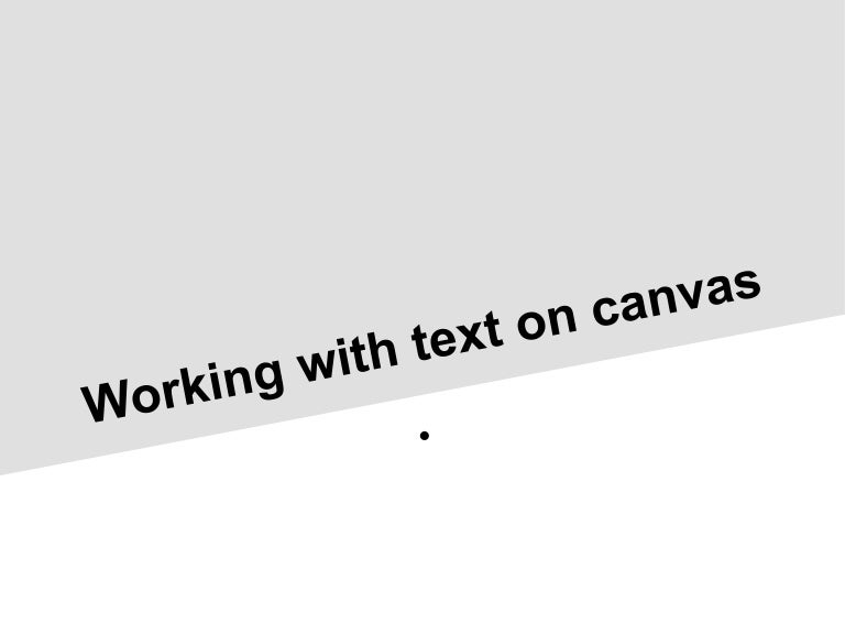 Canvas Text