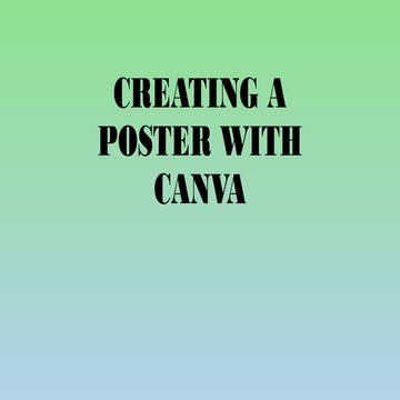 Creating a poster with Canva | ODP