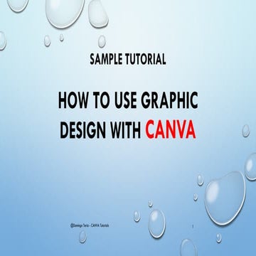 How to Use Graphic Design with Canva - Domingo Teria - Moneyman.vp