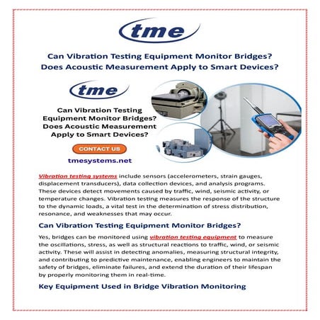 Can Vibration Testing Equipment Monitor Bridges? Does Acoustic ...