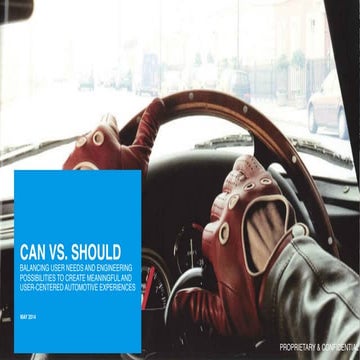 Can vs. Should: Balancing User Needs and Engineering Possibilities to ...