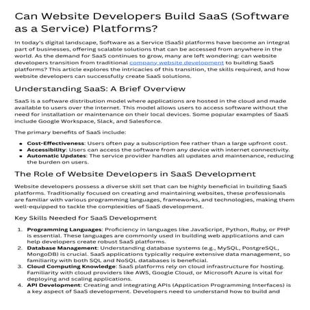 Can Website Developers Build SaaS (Software as a Service) Platforms.pdf