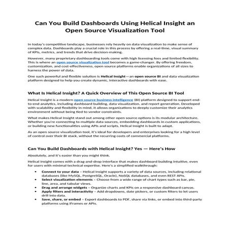 Can You Build Dashboards Using Open Source Visualization Tool.docx